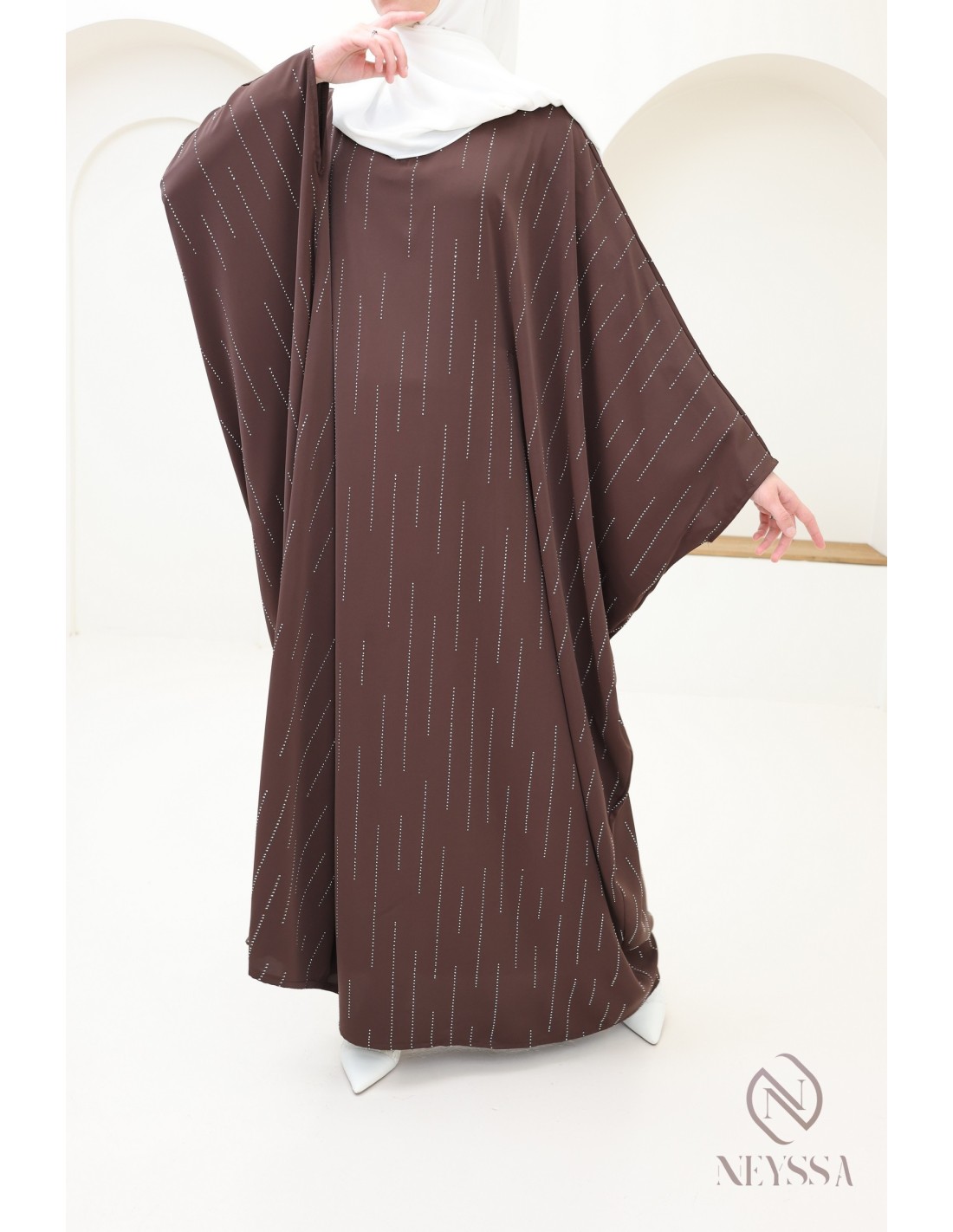 Butterfly abaya loose fit outfit idea Eid 2024 hijabi outfit